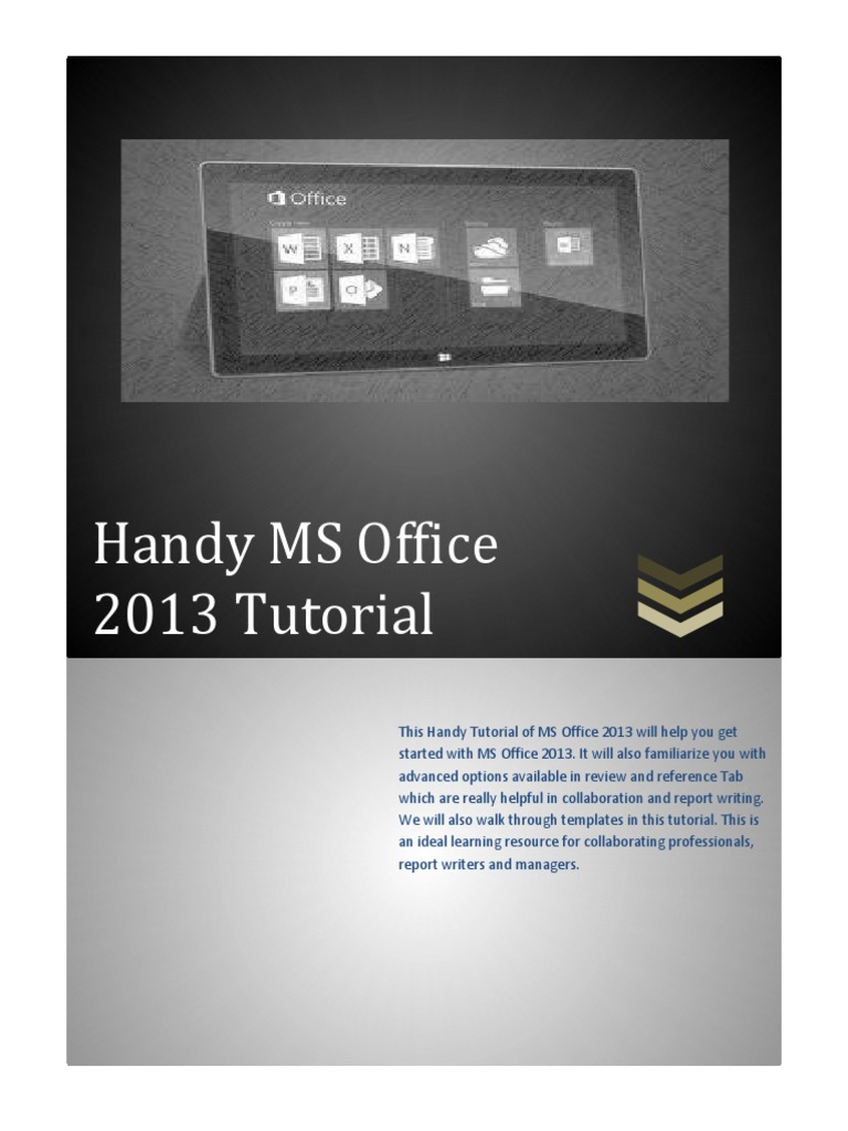 04 Handy MS Office 2013 Tutorial | PDF