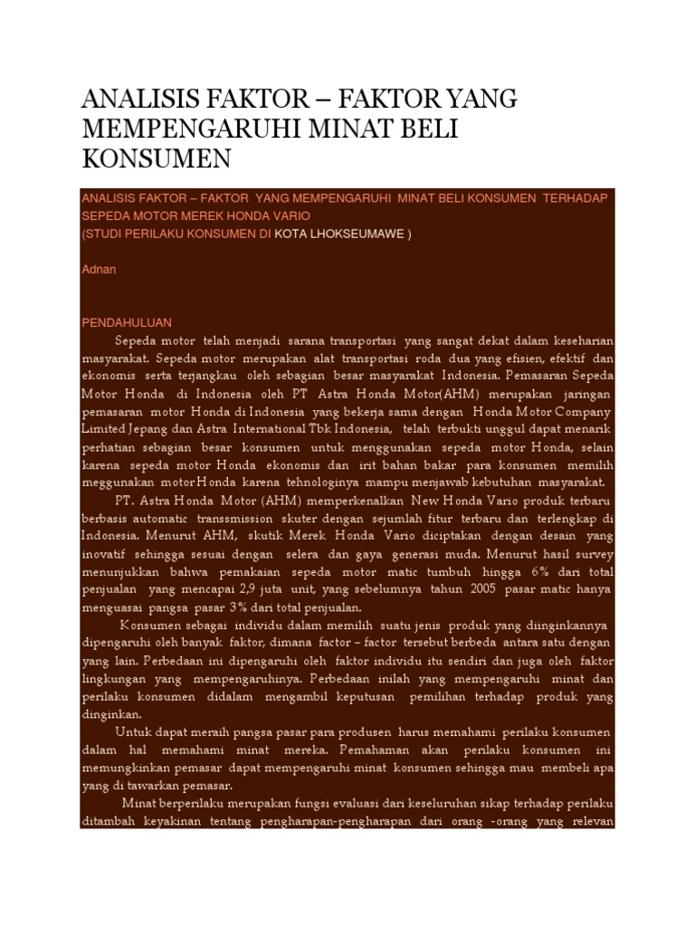 Analisis Faktor | PDF