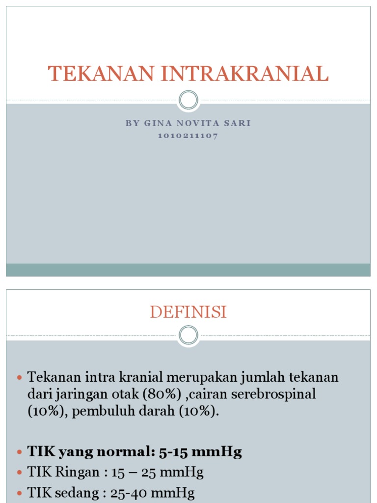 Tekanan Intrakranial | PDF