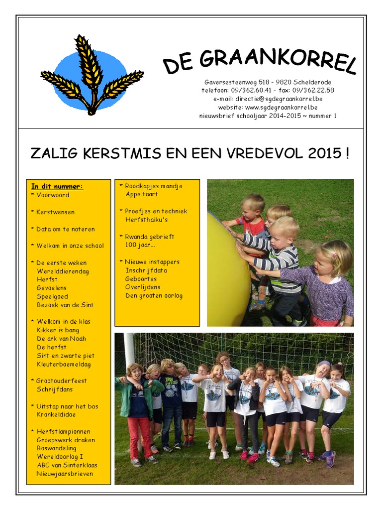 Schelderode Schoolkrant Kerstvakantie | PDF