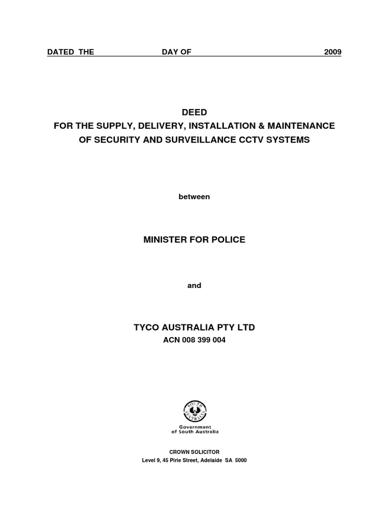 CCTV Contract Final | PDF | Contractual Term | Specification (Technical ...