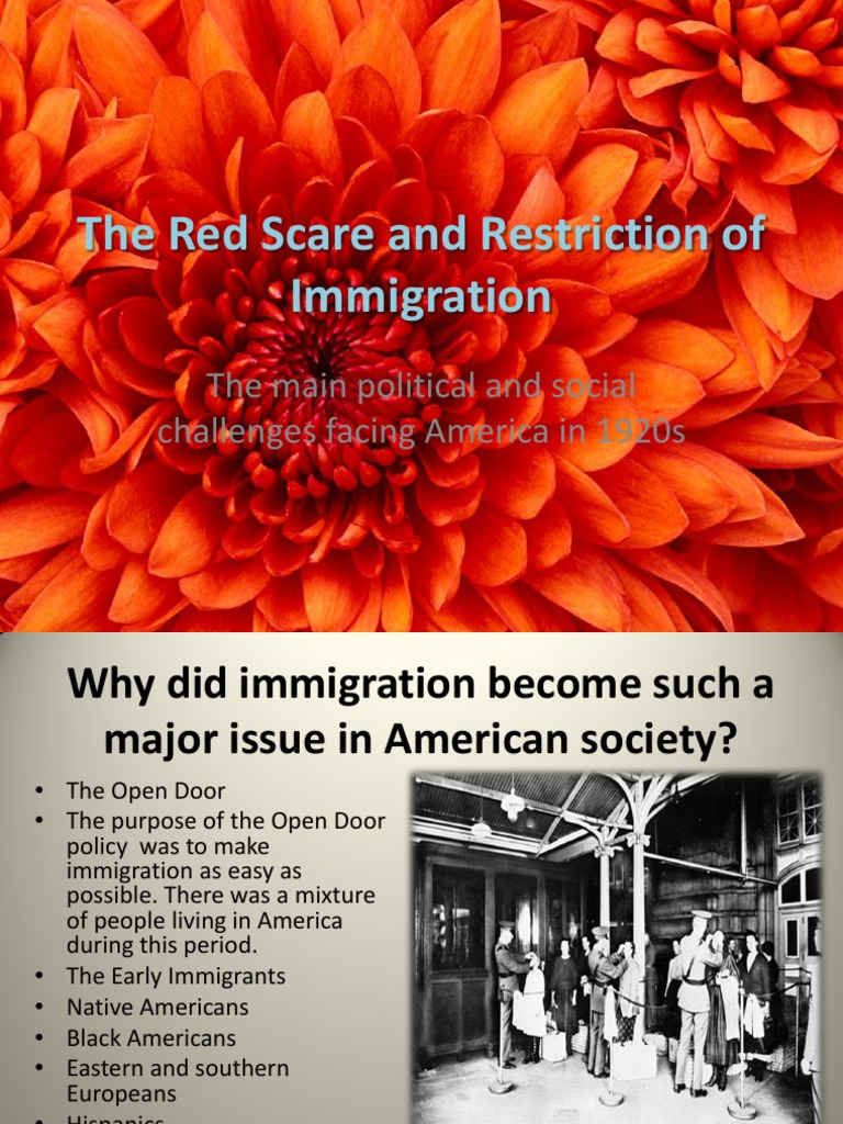 The Red Scare and Restriction of Immigration | PDF | Communism ...