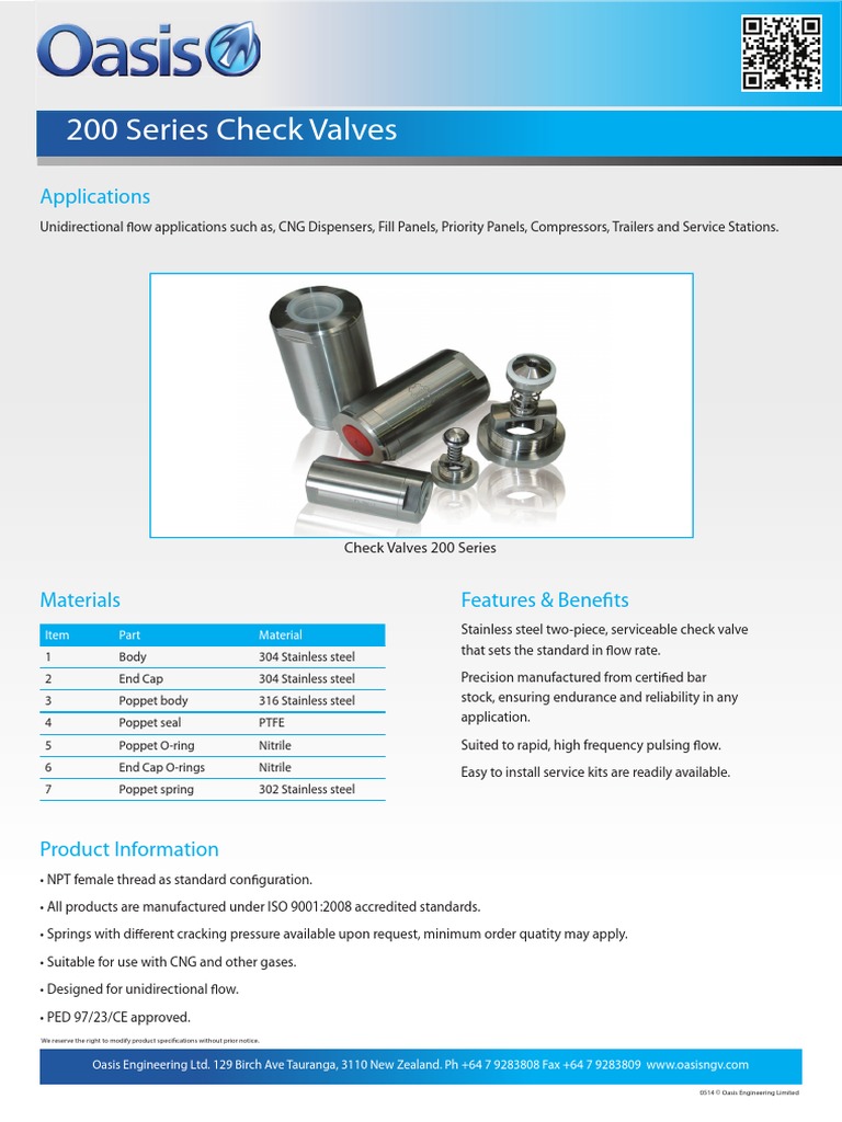 200 Series Check Valves | PDF