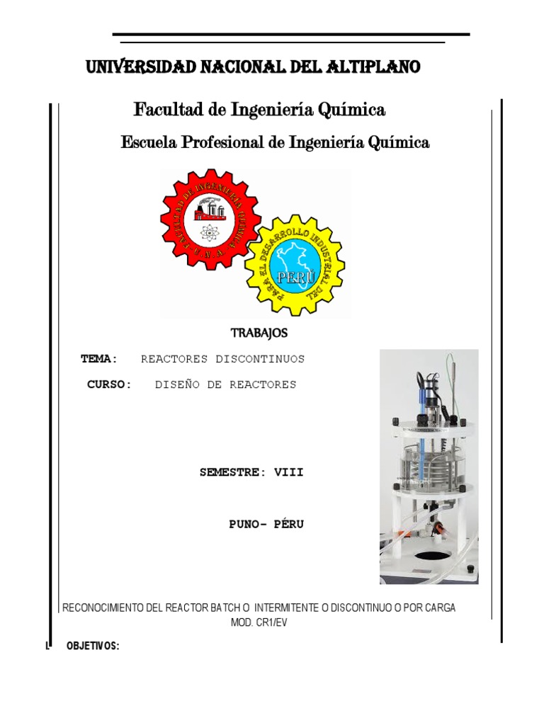 Reactor Discontinuo | PDF | Motor a reacción | Acero