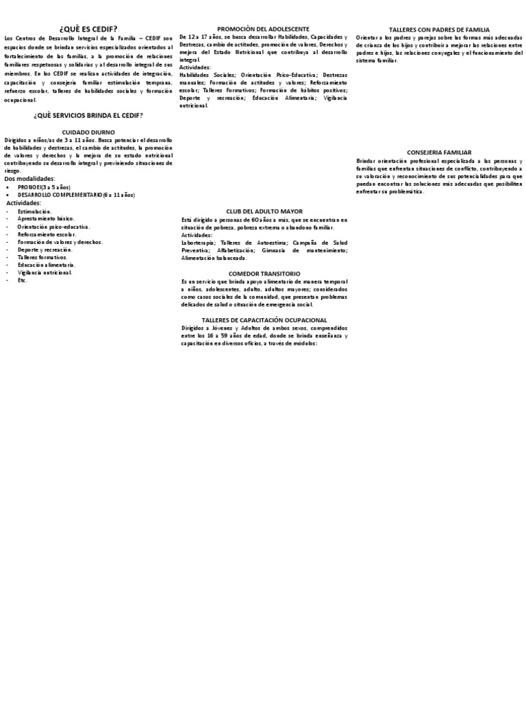 Què Es Cedif | PDF | Adultos | Vejez