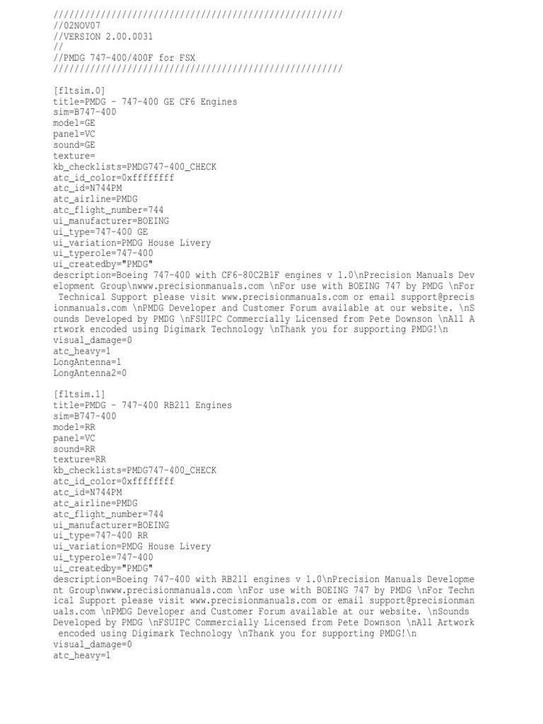 Aircraft CFG | PDF | Flight Control Surfaces | Aircraft