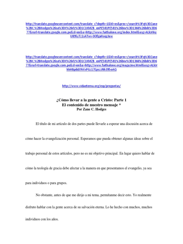 Zane C. Hodges | PDF | Cristo (título) | Salvación