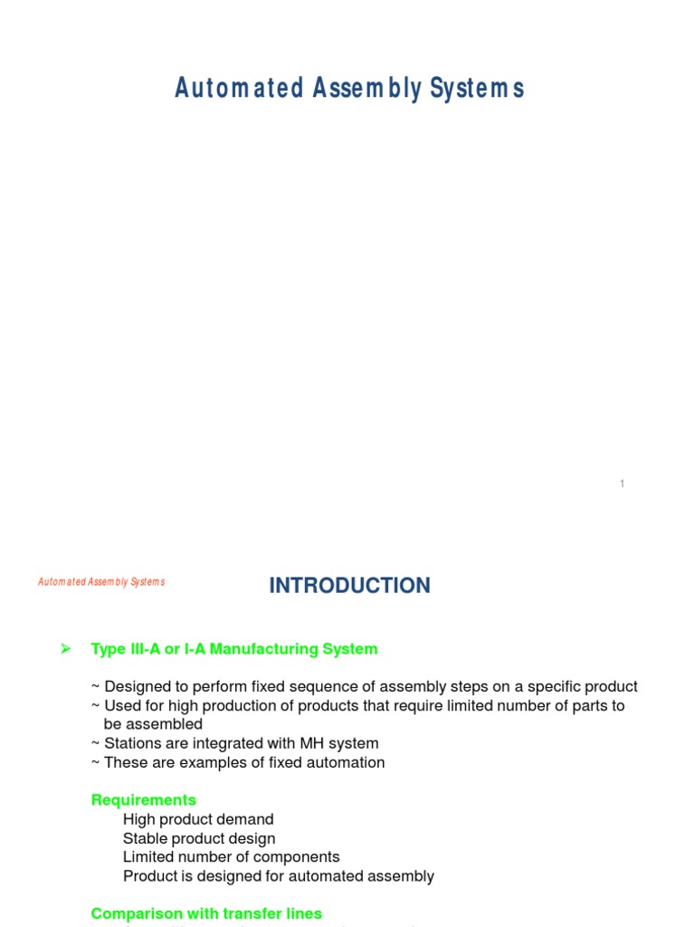 Automated Assembly Systems Guide | PDF | Electrical Connector | Automation