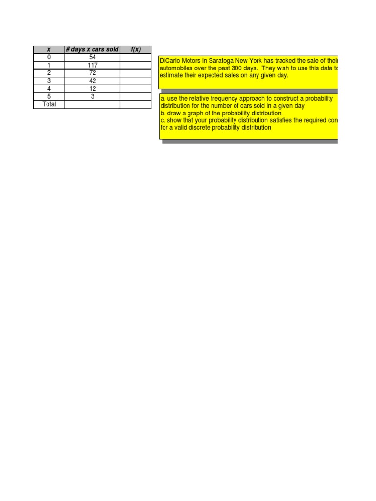 Chapter 5 in Class Problems | PDF | Probability Distribution | Expected ...