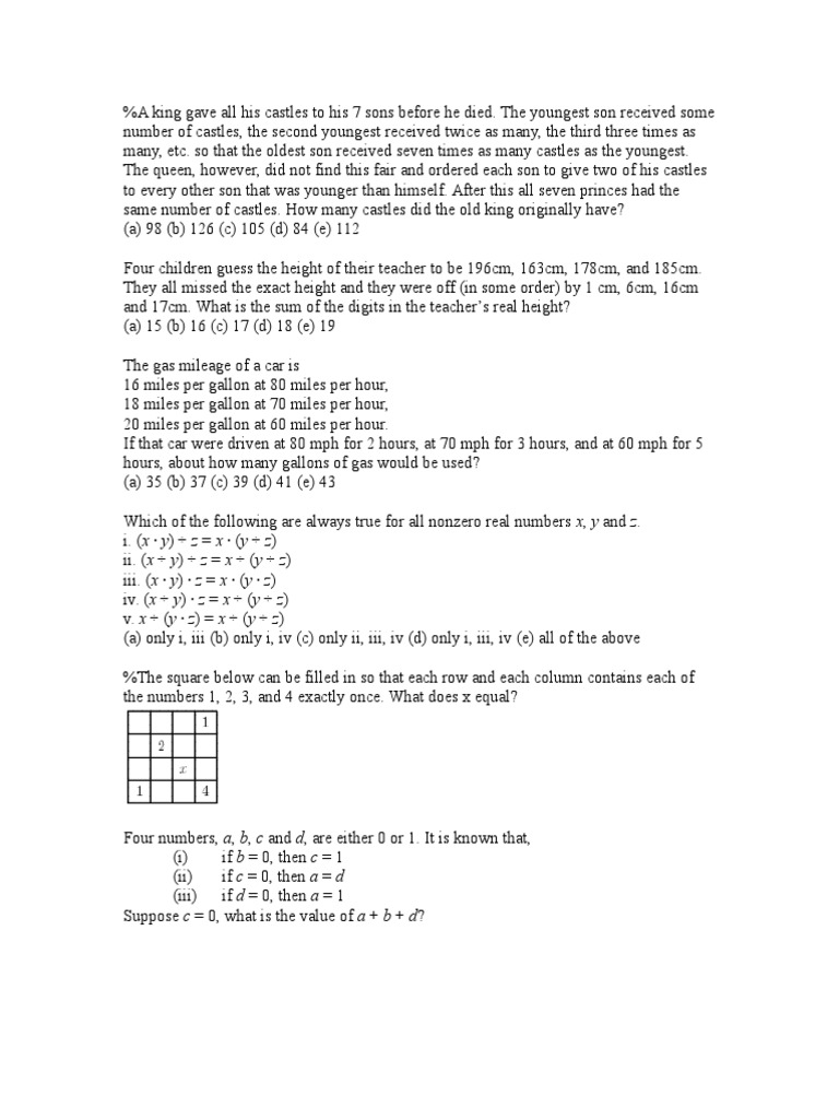 Critical Thinking | PDF | Integer | Triangle