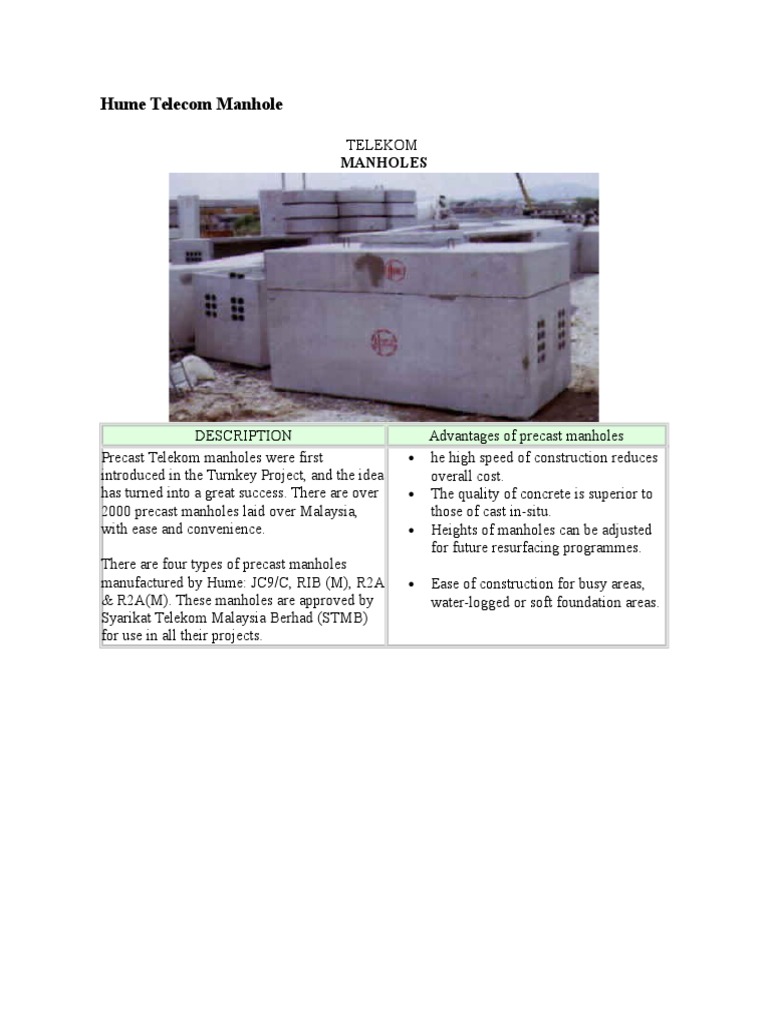 Telekom Manhole | PDF