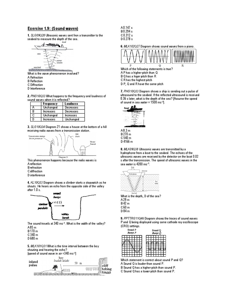 PRACTICE (Sound Waves) | PDF