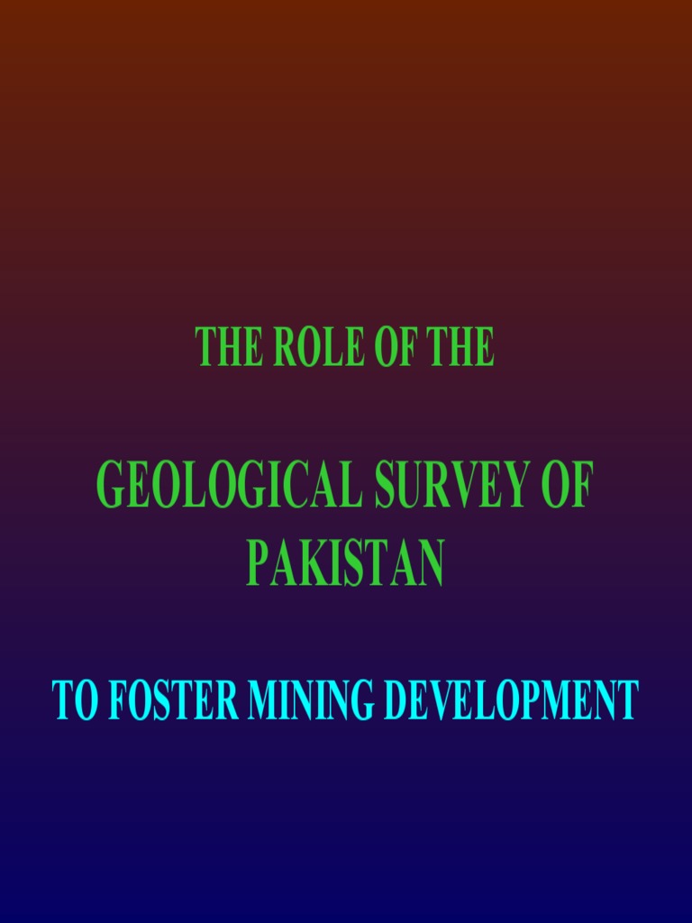 Geological Survey of Pakistan | PDF