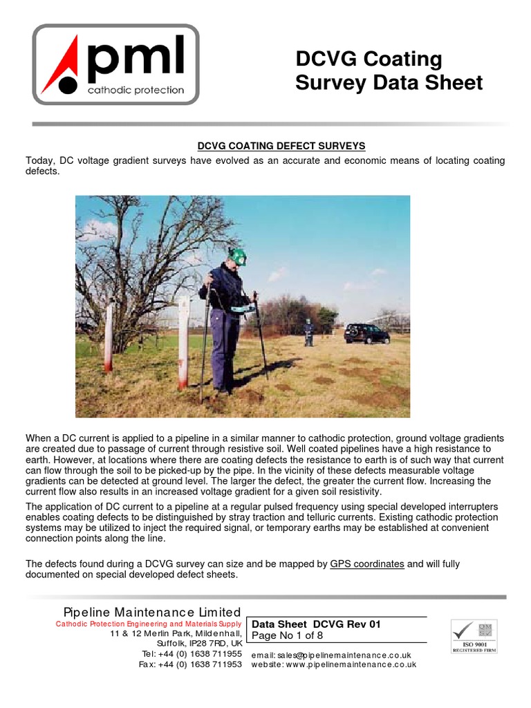 DCVG Coating Survey Data Sheet | PDF | Electromagnetism | Electricity