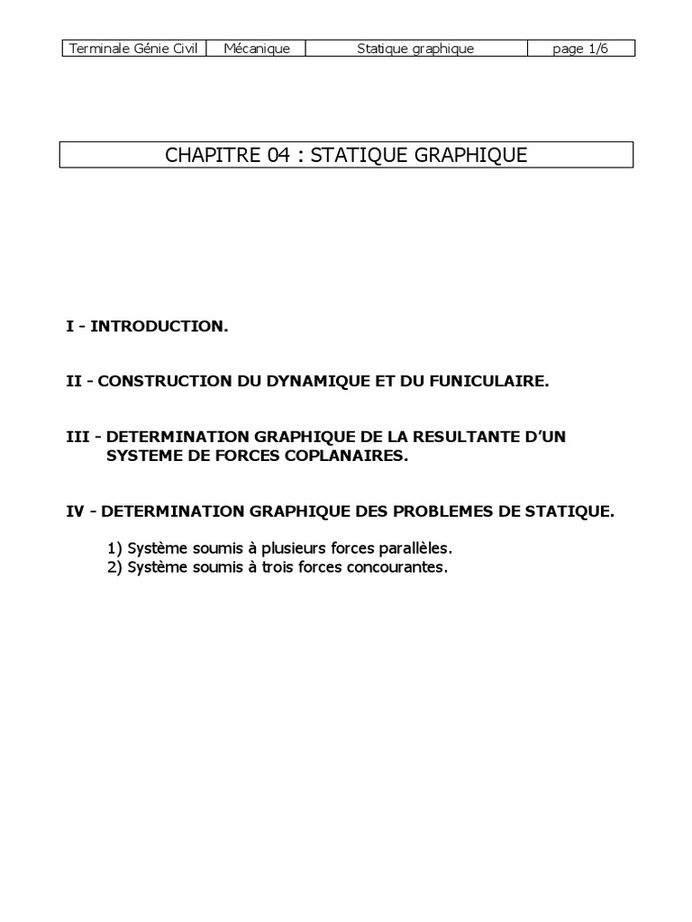 Graphique Statique | PDF | Géométrie | Mécanique