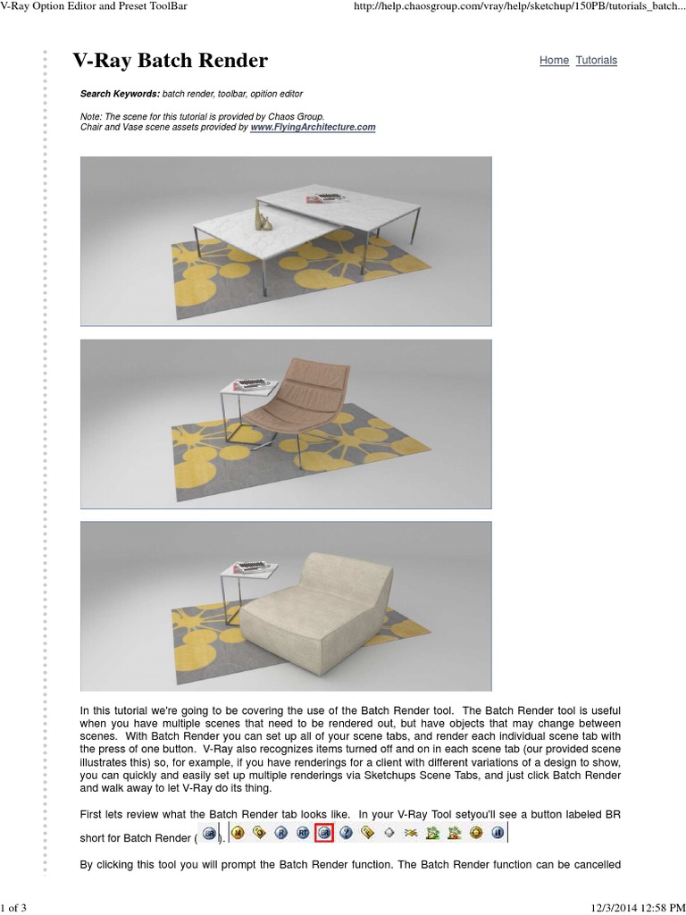 V-Ray Batch Render Tutorial for SketchUp | PDF | Tab (Gui) | Computer File