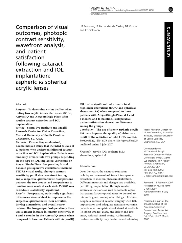 Iol | PDF | Visual System | Eye