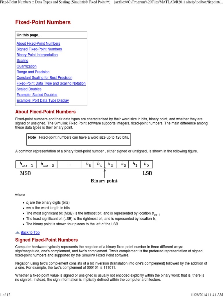 Fixed Point Numbers Data Type Theory Of Computation