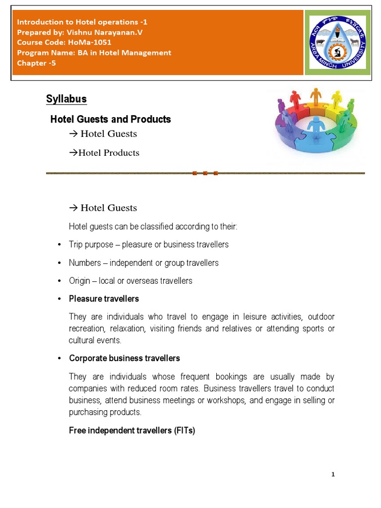 Hotel Operations-1 (Chapter-5) | PDF | Hotel | Bed