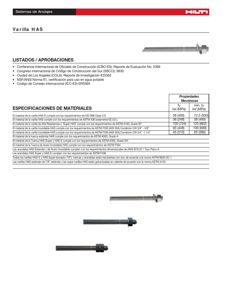Varillas Has Astm | PDF | Materiales de construcción | Metrología