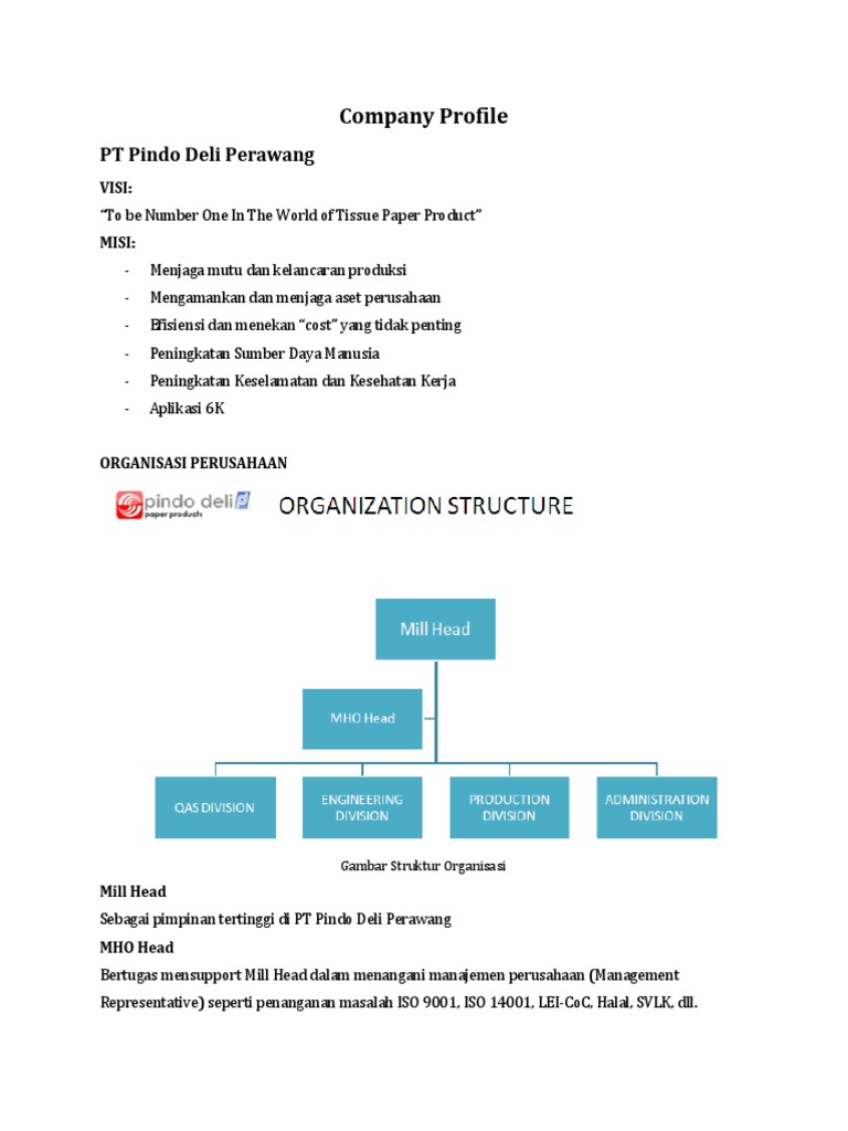 Profil PT Pindo Deli | PDF