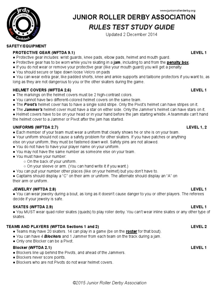 JRDA Rules Study Guide | PDF | Sports | Team Sports