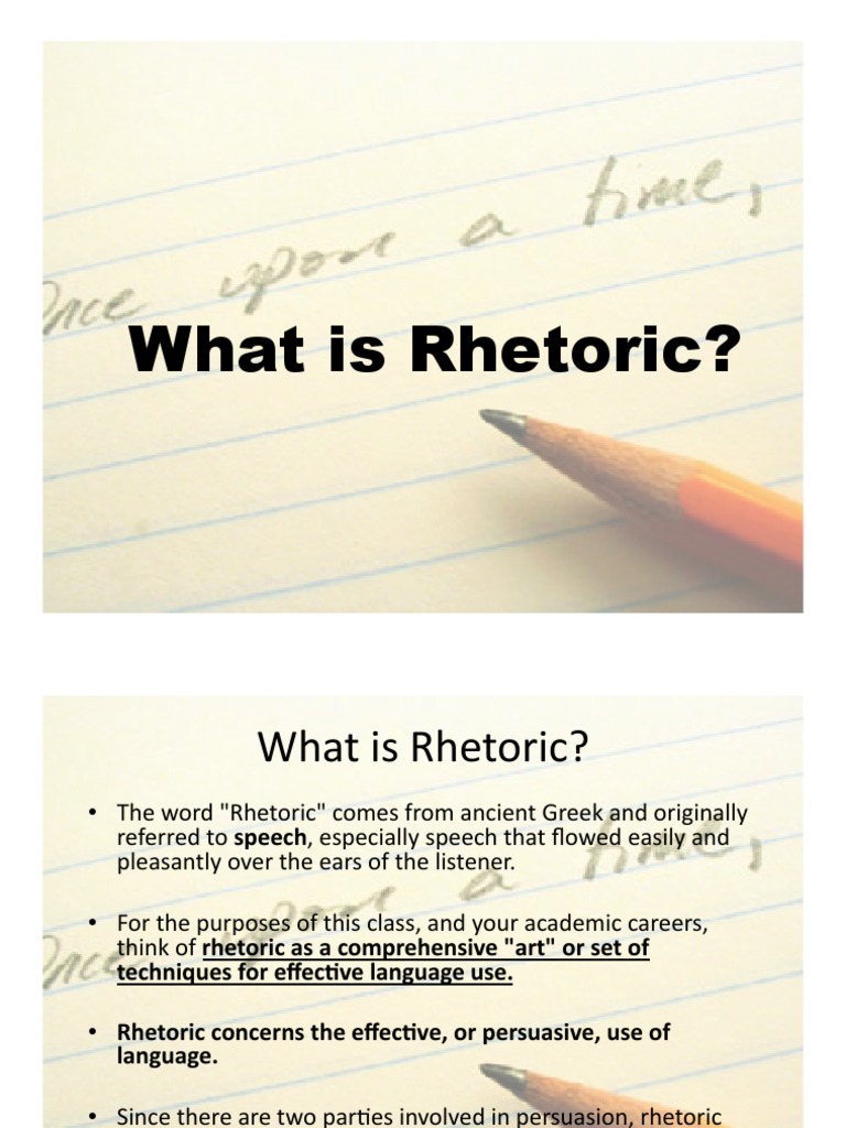 What Is Rhetoric | PDF | Rhetoric | Logos
