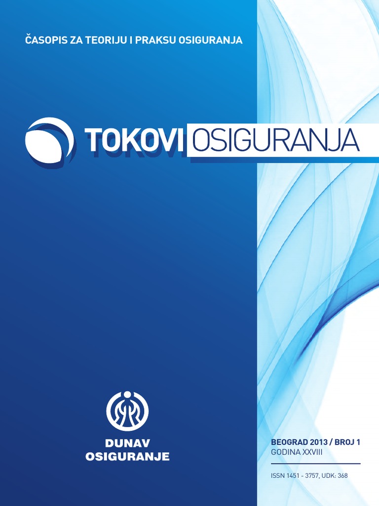 Tokovi Osiguranja 1 2013 PDF | PDF