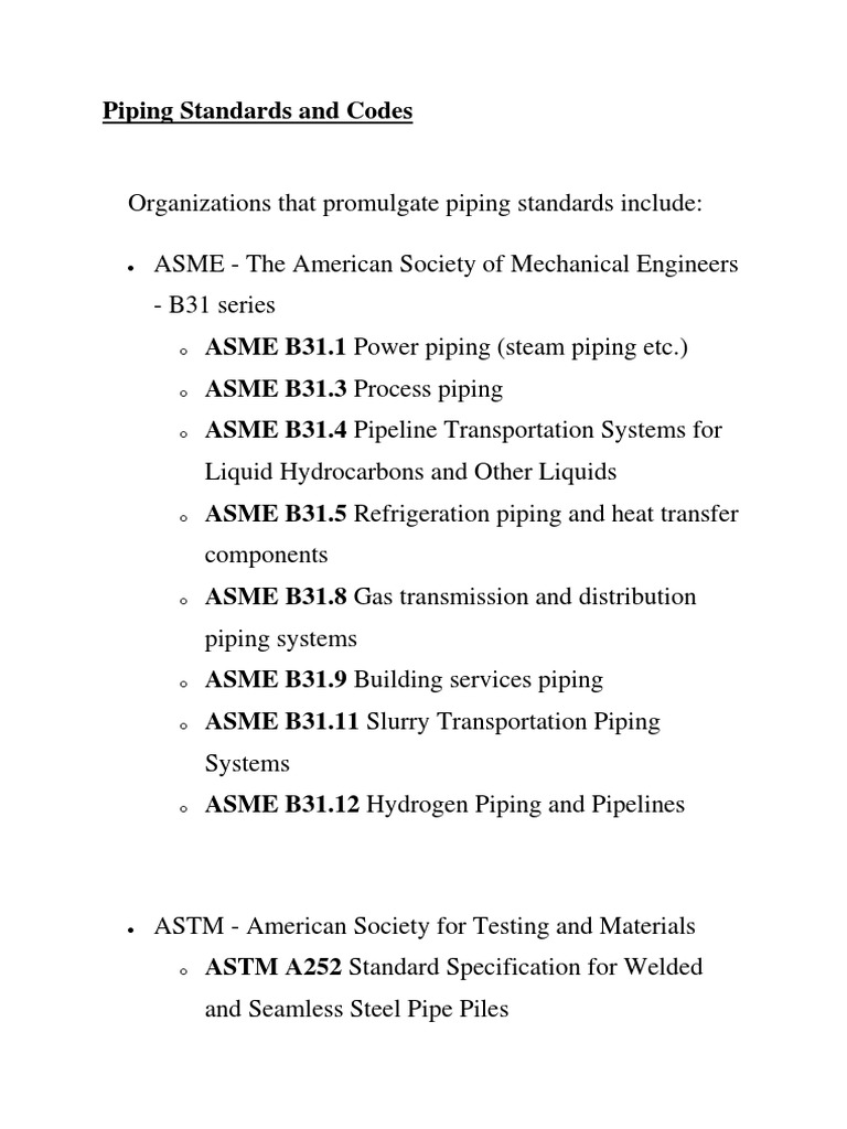 Piping Standards | PDF