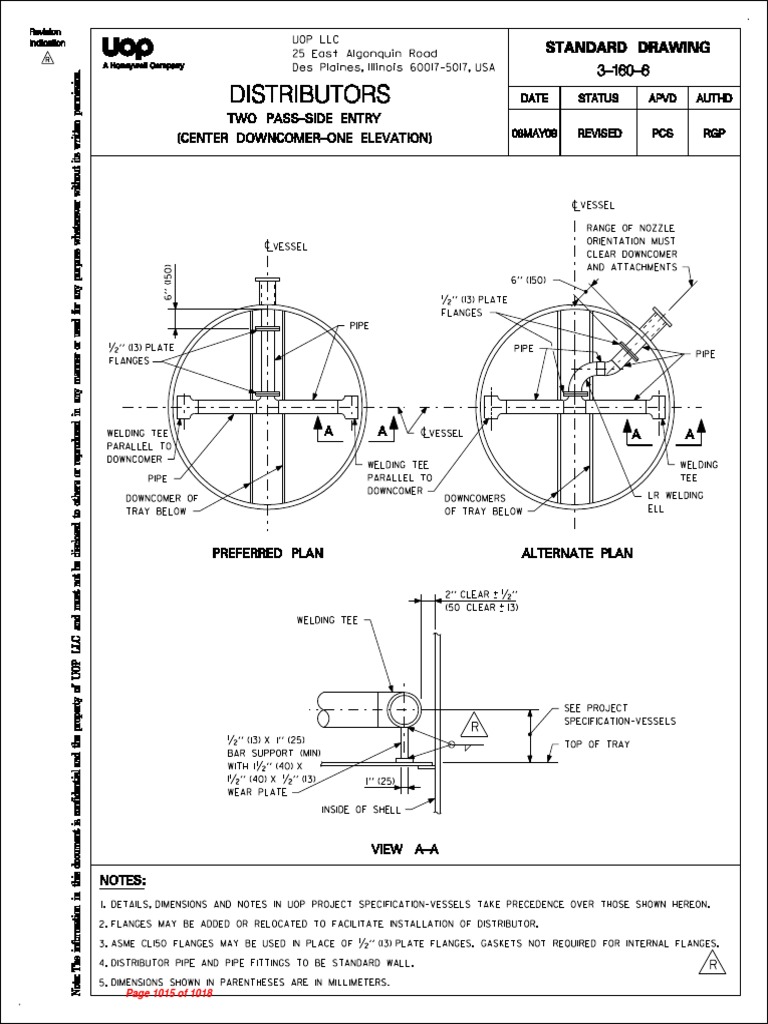 Two Pass-Side Entry Downcomer Design | PDF