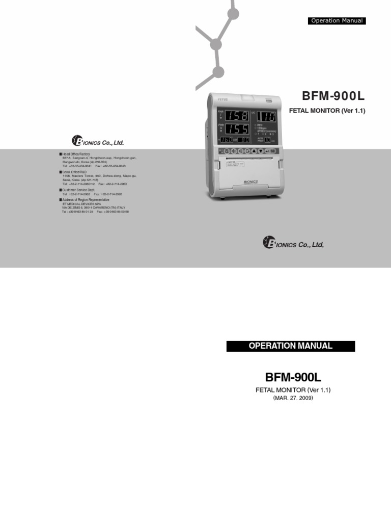 BFM 900LManual Eng | PDF | Troubleshooting | Fetus