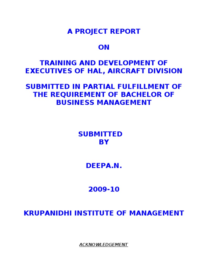 Training and Development in HAL | PDF | Evaluation | Employment