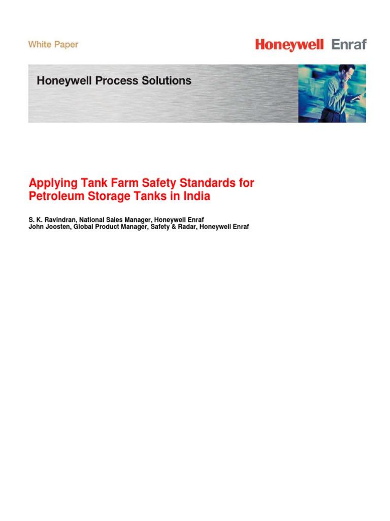 Applying Tank Farm Safety Standards For Petroleum Storage Tanks | PDF