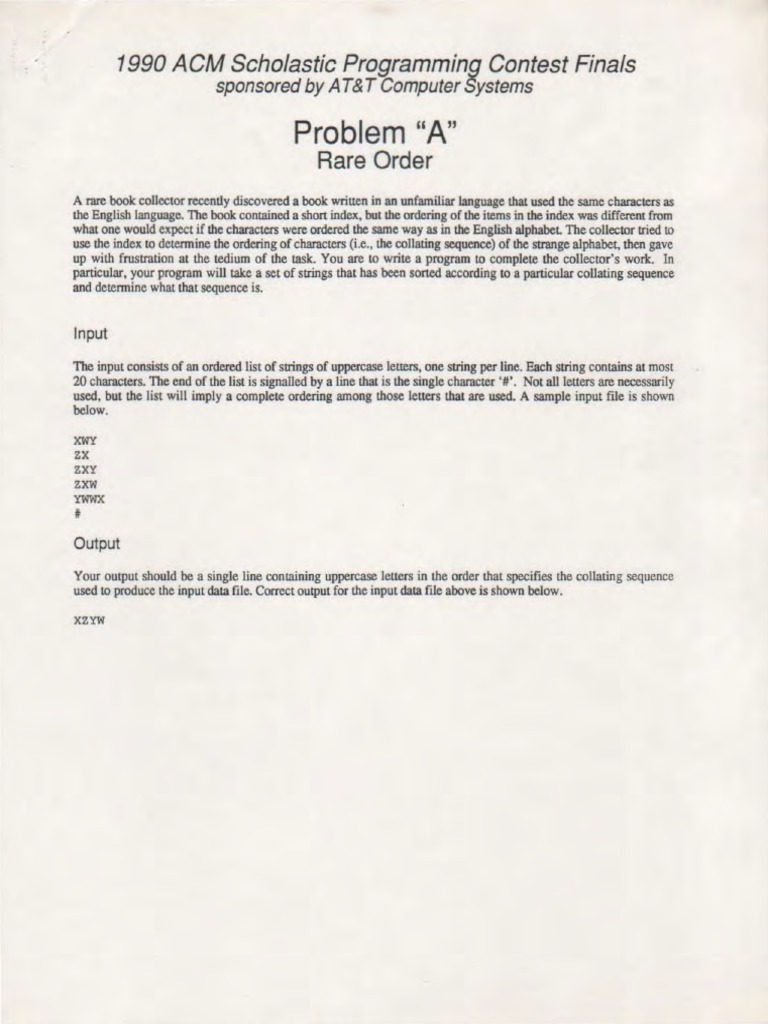 1990 ACM-ICPC World Finals Problems | PDF | Decimal | Fraction (Mathematics)