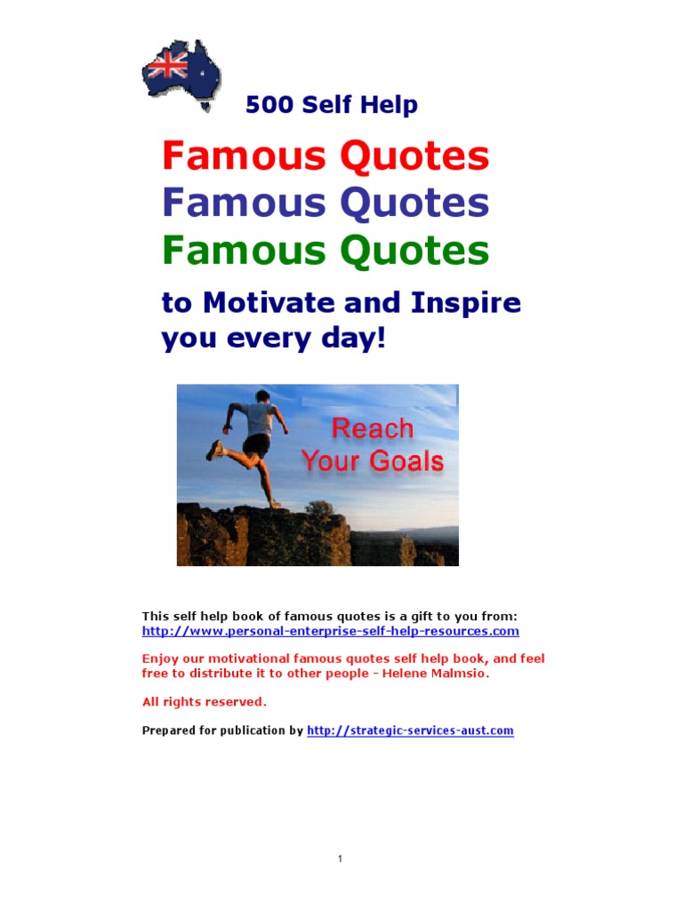 Famous Quotes Self Help Book | PDF