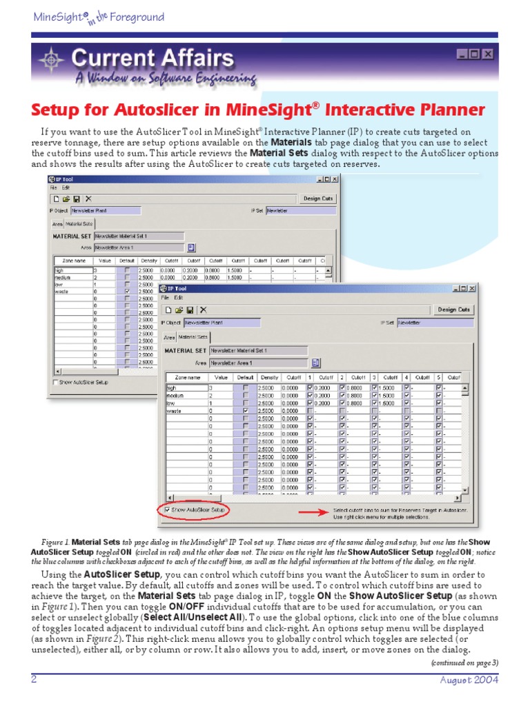 Setup For Autoslicer in Minesight Interactive Planner | PDF | Computing | Software