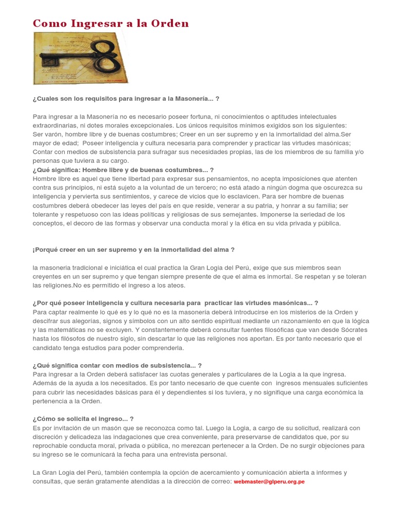Como Ingresar A La Orden | PDF | Masonería | Science