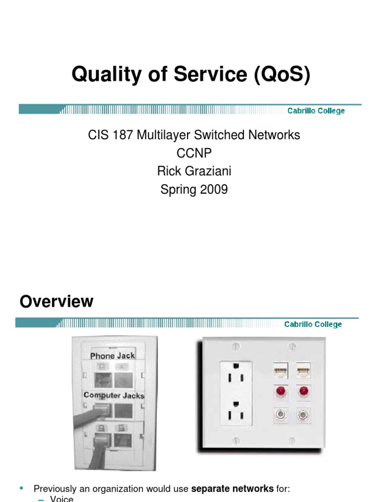 QoS Cisco Slides | PDF | Quality Of Service | Network Congestion
