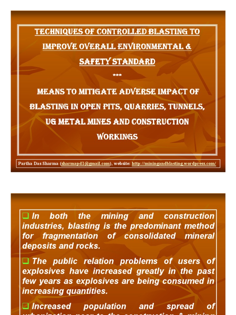 Techniques Controlled Blasting | PDF