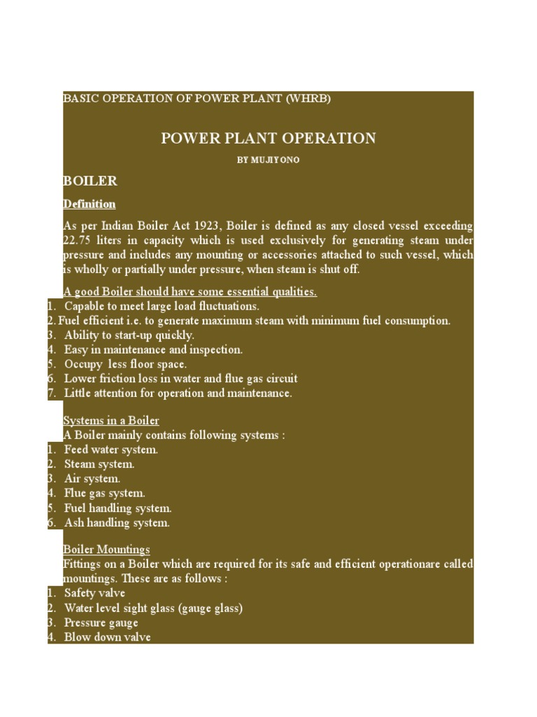 WHRB Boiler | PDF | Boiler | Turbine
