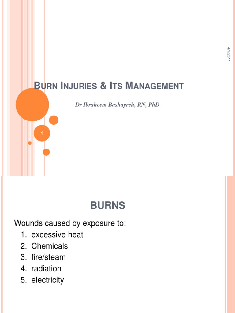 Burn Lecture | PDF | Burn | Intravenous Therapy