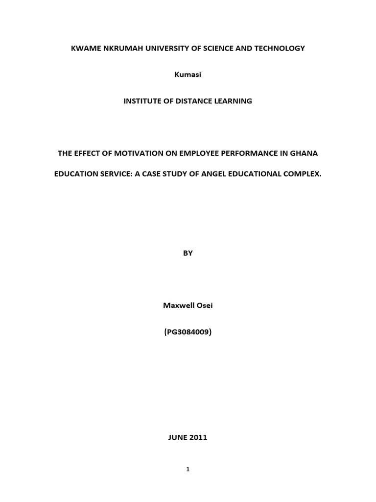 A Case Study of Angel Educational Complex - Maxwell Osei | PDF ...