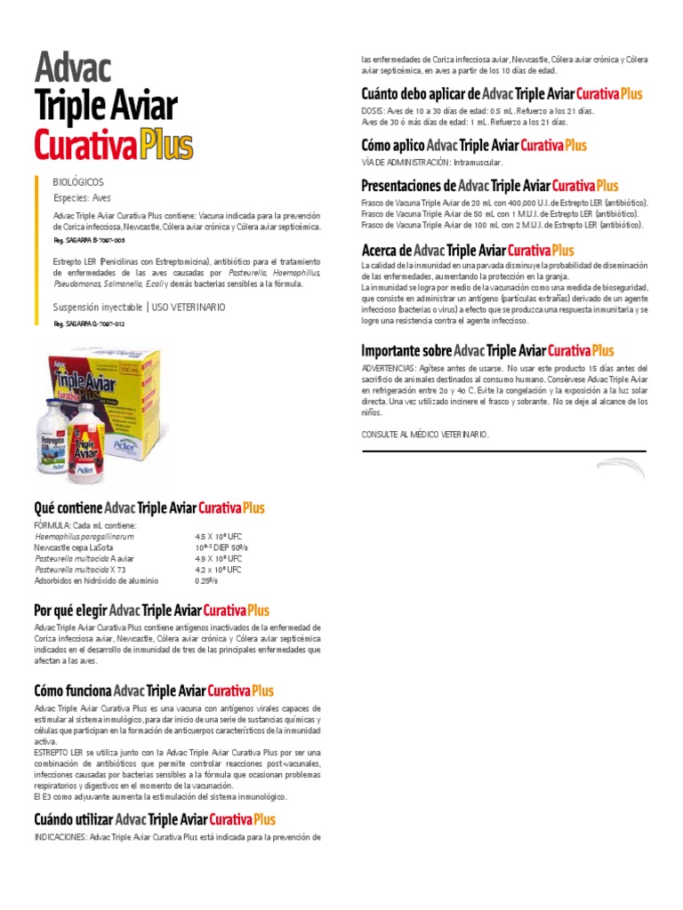 Vacuna Triple Aviar | PDF | Sistema inmune | Vacunas