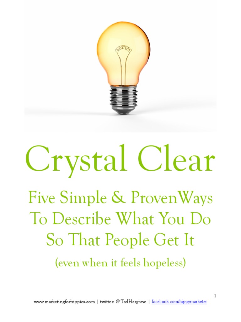 Crystal Clear Five Ways To Describe What You Do | PDF | Infants | Mind