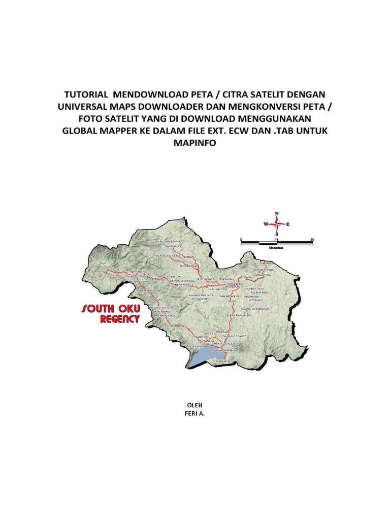 TUTORIAL MENDOWNLOAD PETA Citra Satelit Dan Konversi Untuk Mapinfo | PDF