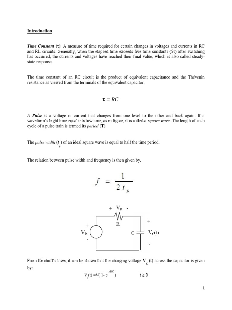 RC circuit Lab Report | Capacitor | Electrical Circuits RC circuit Lab Report | Capacitor | Electrical Circuits