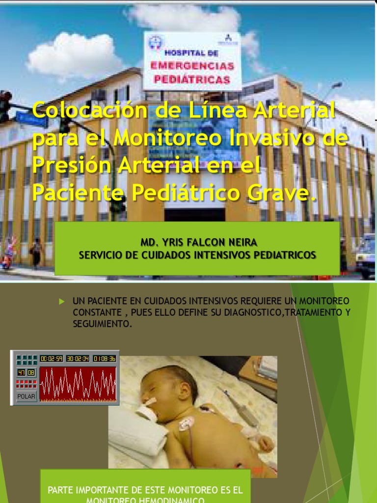 Colocacion de Linea Arterial para Monitorizacion Invasiva de La Presion ...