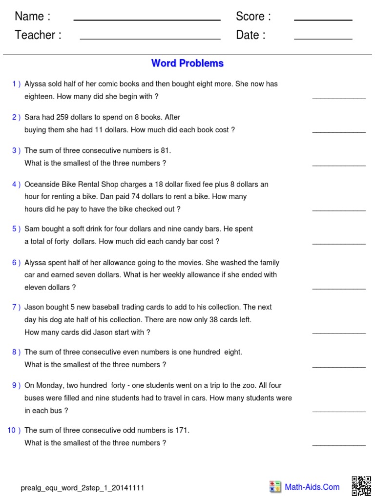 Prealgebra Exercise | PDF | Fee | Transport