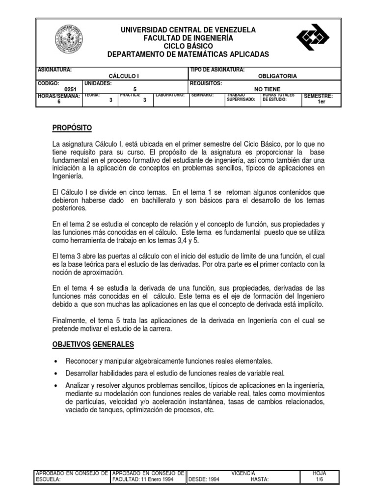 Cálculo I: Fundamentos para Ingenieros | PDF | Derivado | Función ...