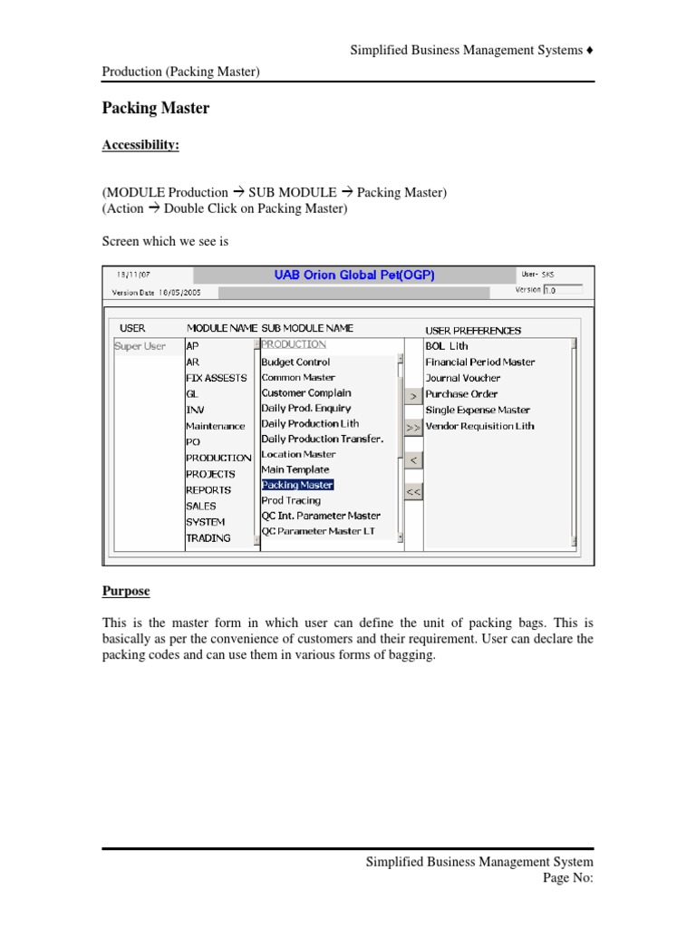 Microsoft Word - Production Module | PDF | Specification (Technical ...